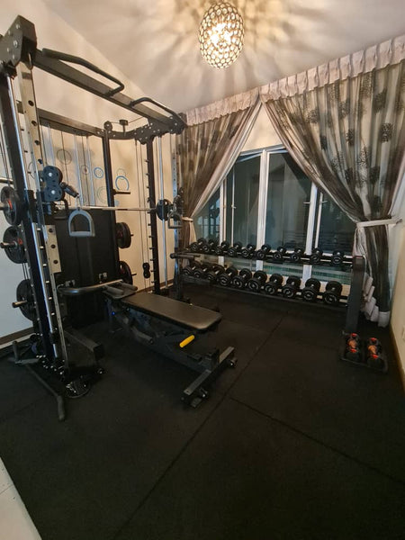 POWERTECH USA V8 ALL-IN-ONE TRAINER Multi Use Smith and Dual Pulley Pi ...