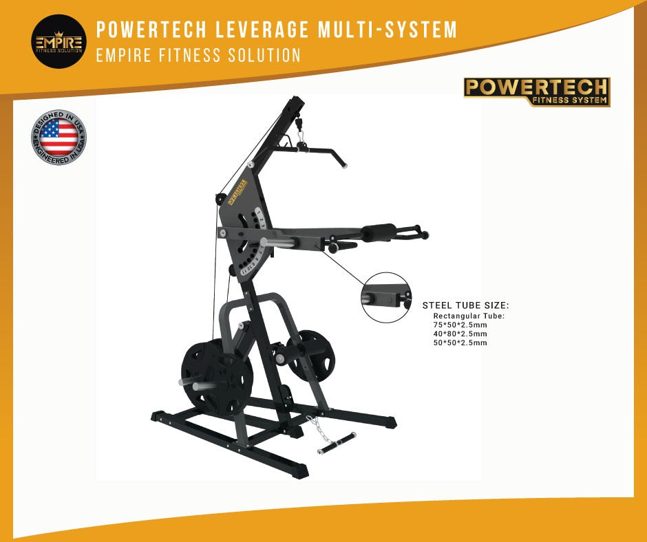 POWERTECH USA LEVERAGE MULTI-SYSTEM-MAINTENANCE FREE PLATE LOADED GYM ...